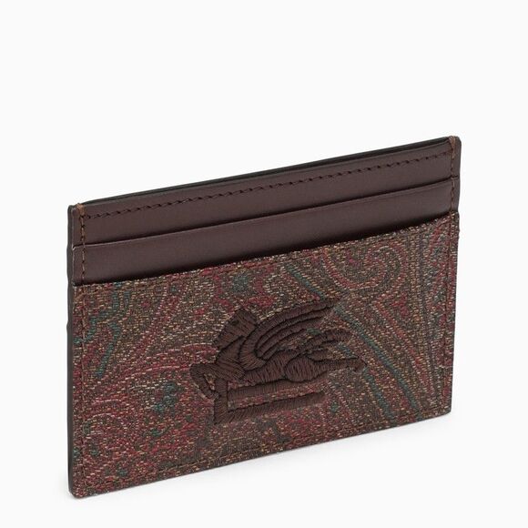 Etro | Accessories | Etro Paisley Card Case In Coated Canvas With Logo ...